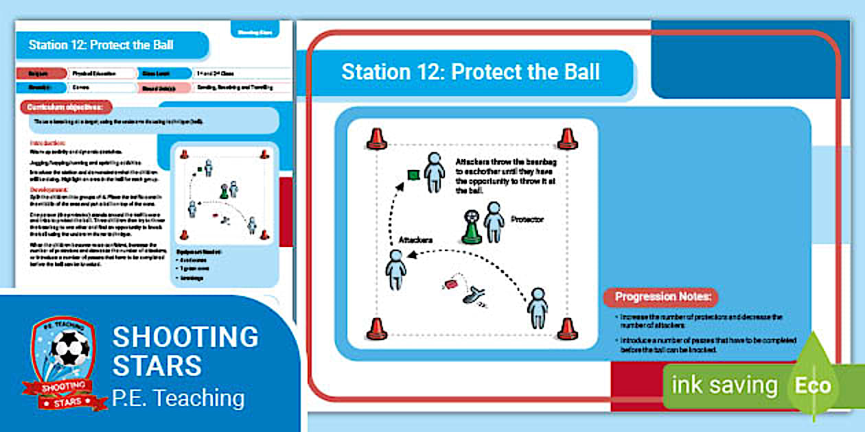 FREE! - PE Station 12 1st/2nd Class (teacher made) - Twinkl