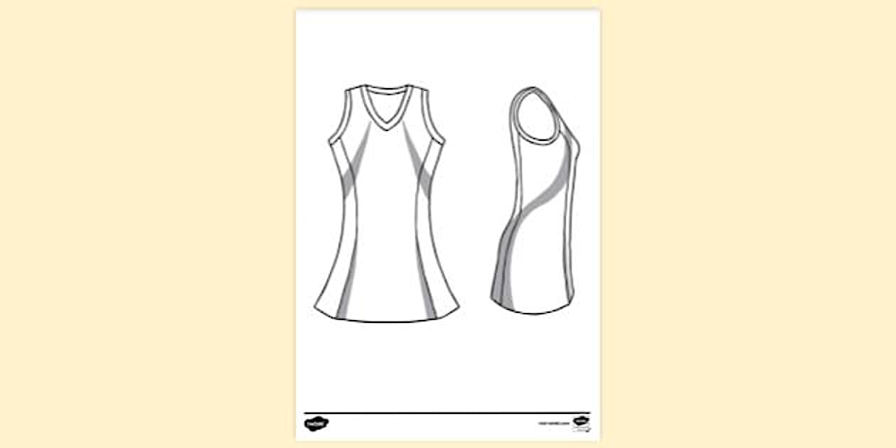 Netball Uniform Colouring Sheet Colouring | Colouring Sheets