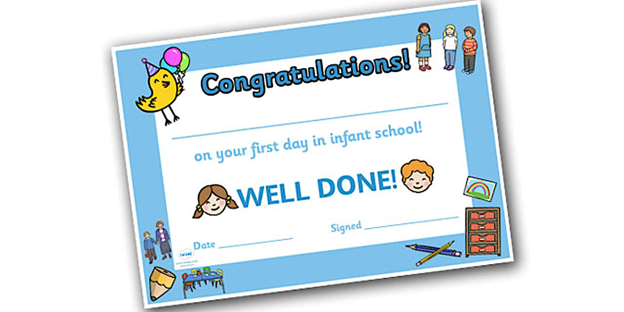 First Day Award Certificates P1 (teacher made) - Twinkl