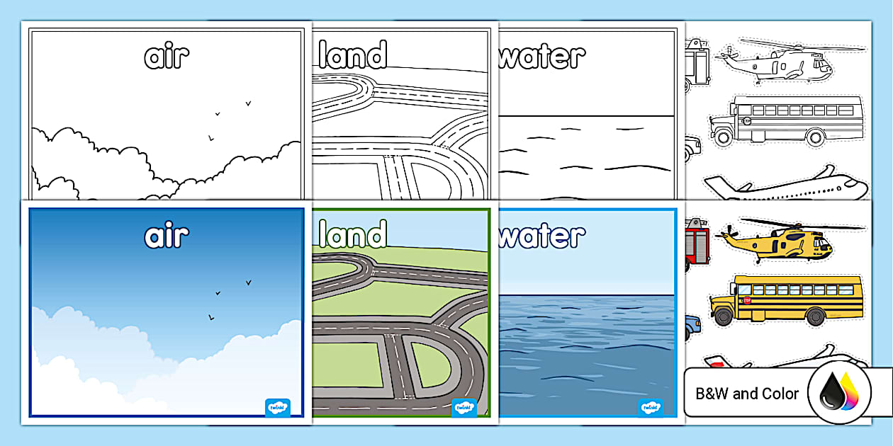 Transportation Sorting Mats Activity (Teacher-Made) - Twinkl