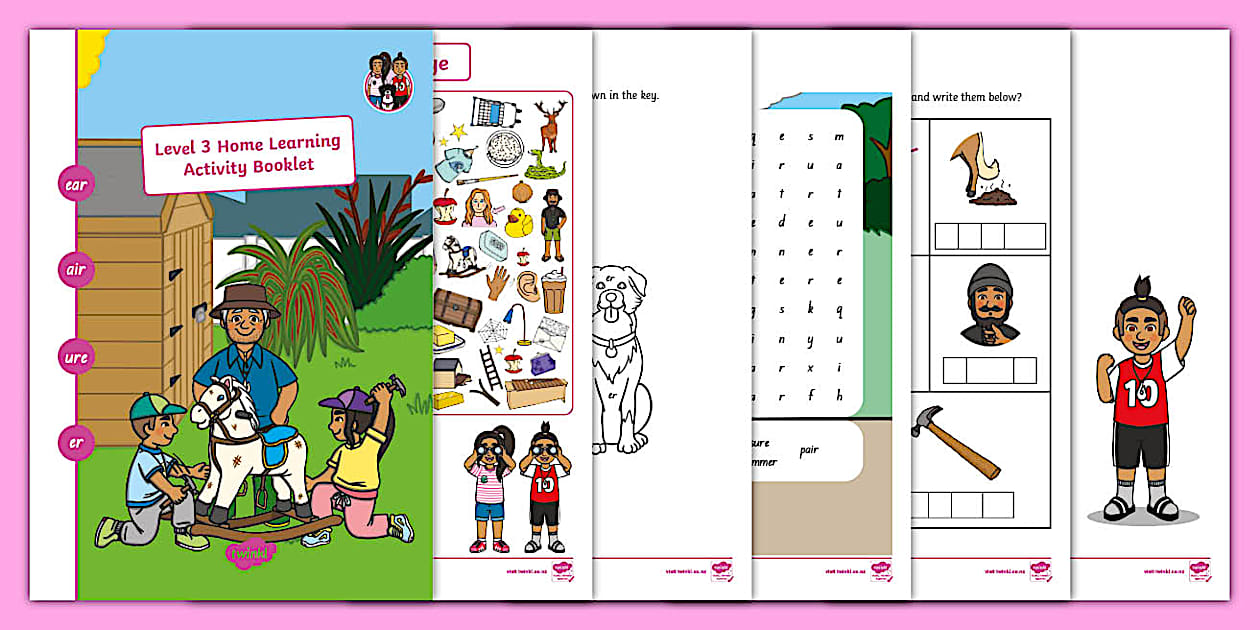 Twinkl Phonics Level 3 Home Learning Activity Booklet ear, air, e ...