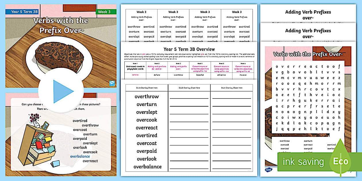Year 5 Term 3B Week 3 Spelling Pack (teacher made) - Twinkl