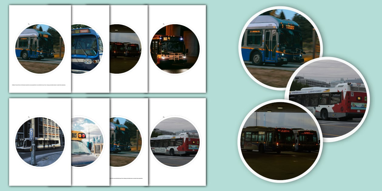Bus Circle Display Photo Cut-Outs (teacher made) - Twinkl