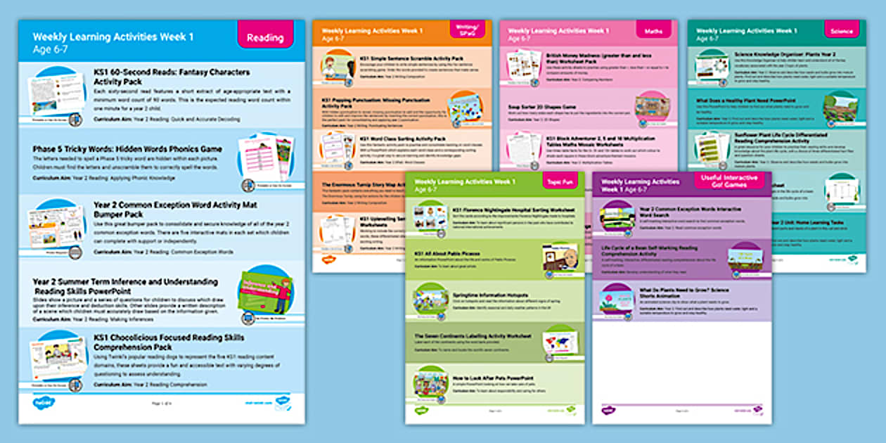 Age 6-7 Weekly Learning Pack Week 1