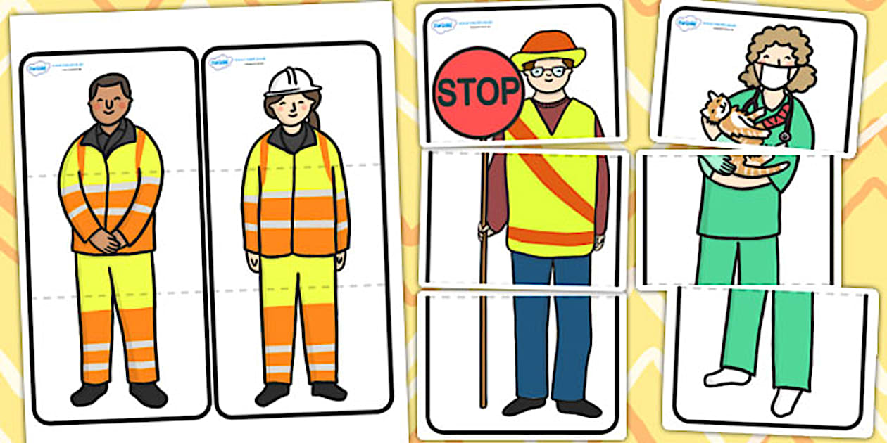 People Who Help Us Puzzle Game (teacher made) - Twinkl