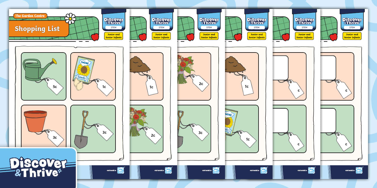 Garden Centre Shopping Lists (teacher made) - Twinkl