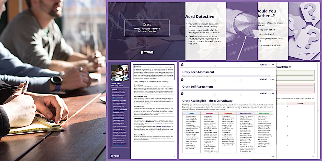 Oracy: CPD Resource Pack (Teacher-Made) - Twinkl