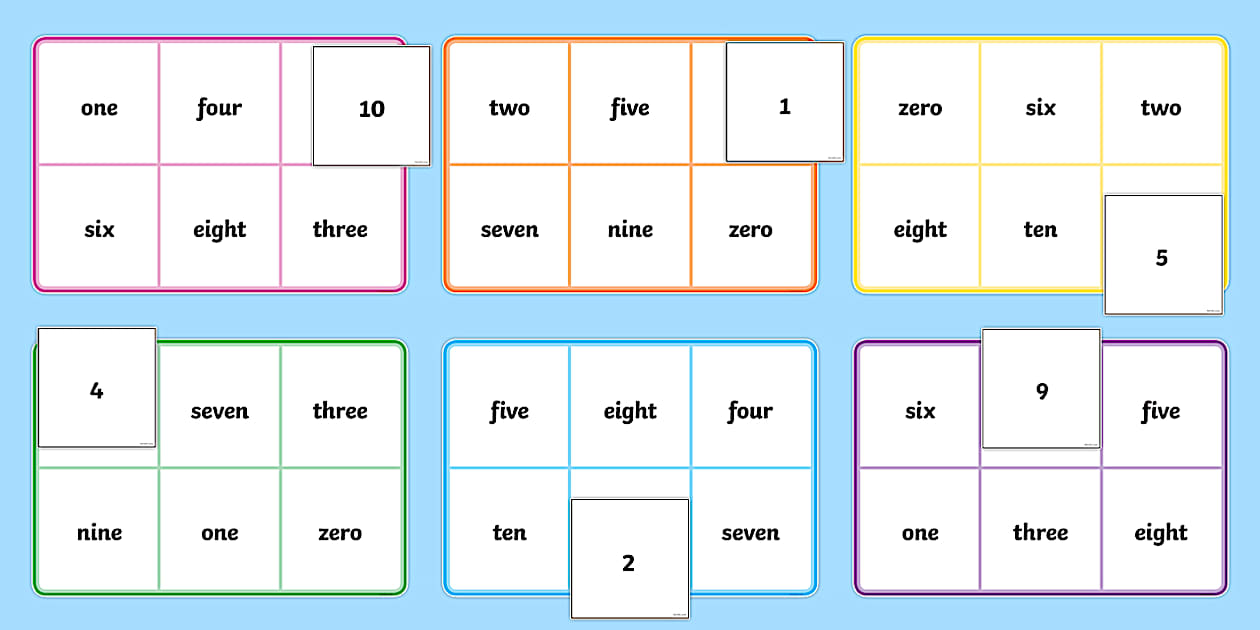Number & Words (0-10) Bingo (teacher made) - Twinkl