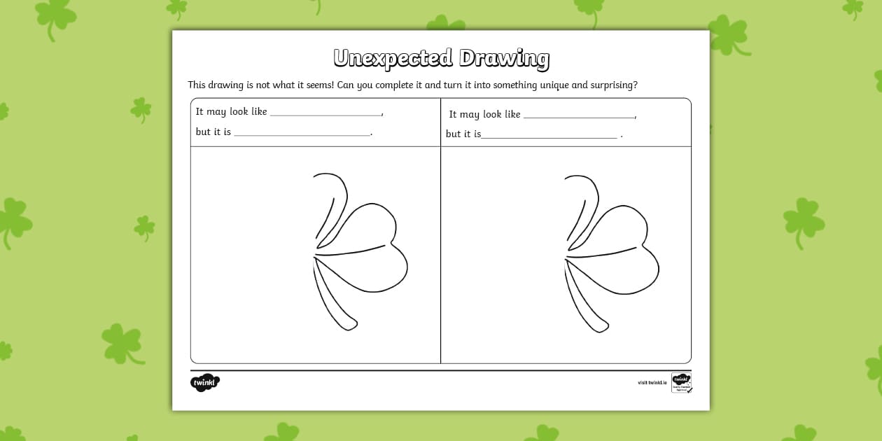 St. Patrick's Day Unexpected Drawing Activity - Twinkl