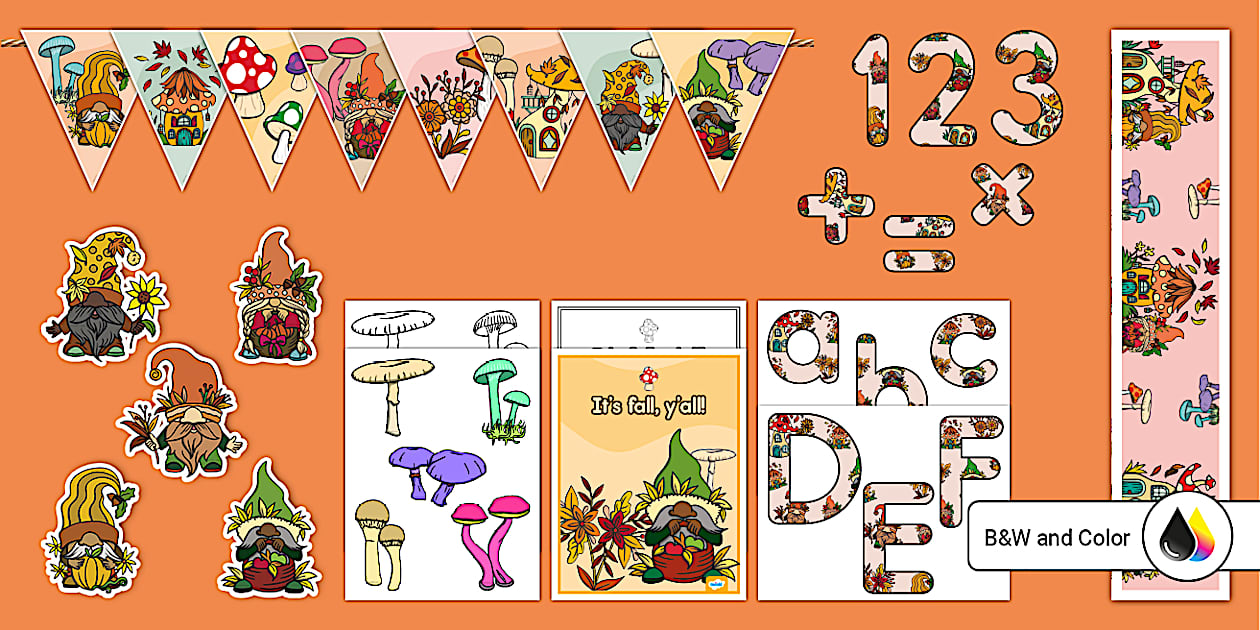 Fall Gnomes Bulletin Board Pack (teacher made) - Twinkl