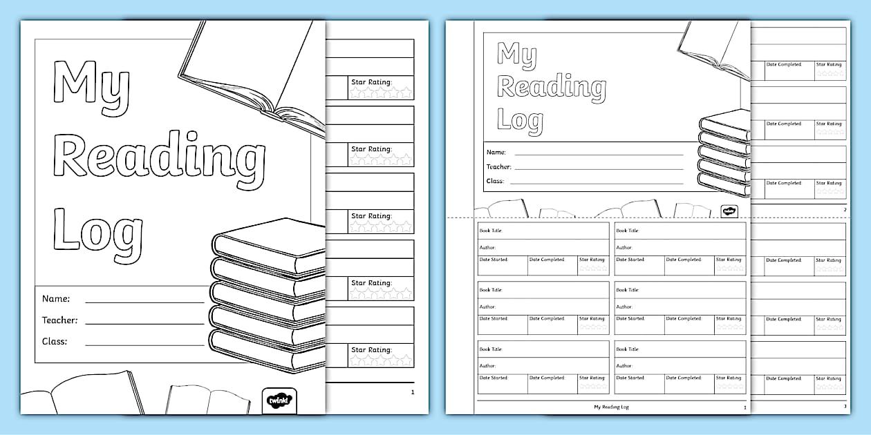 My Reading Log Template | Printable Primary Resources