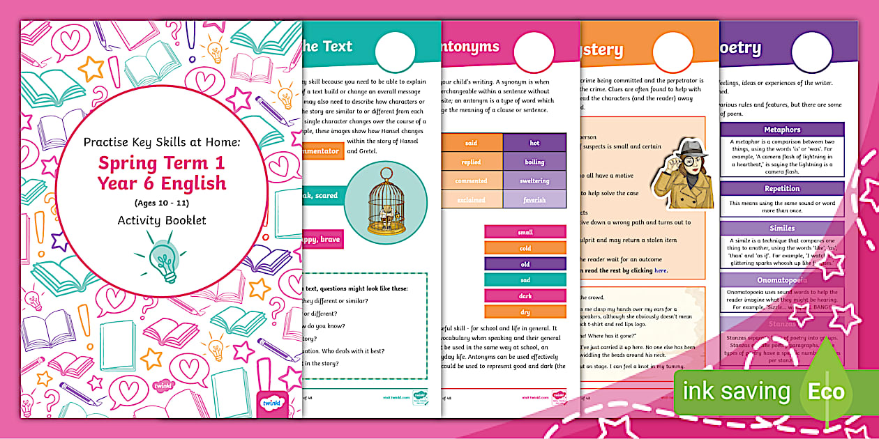 Practise Key Skills at Home: Spring Term 1 Year 6 English (Ages 10 - 11)