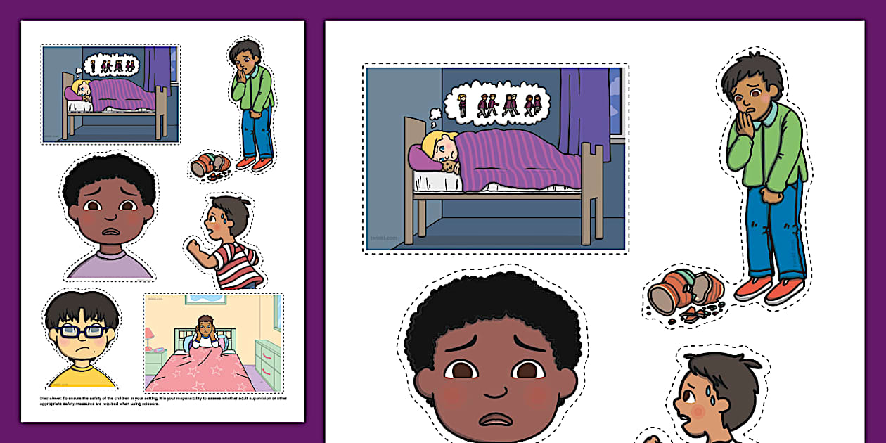 Anxiety Cartoon Clip Art Cut-Outs (Teacher-Made) - Twinkl