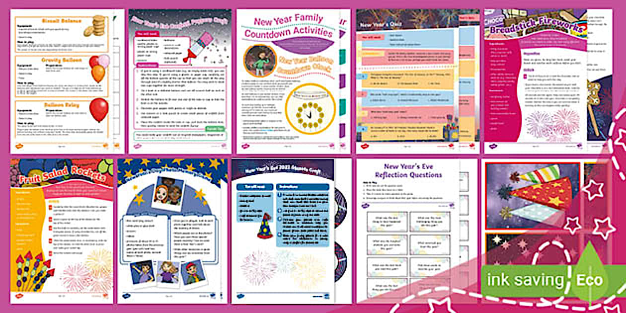New Year Family Fun Activity Pack (teacher made) - Twinkl
