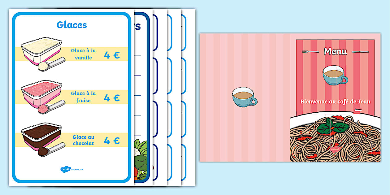 French Cafe Role-Play Pack | KS1 Interactive French Lesson