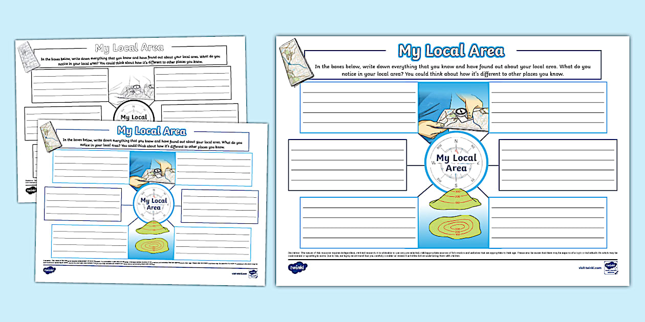 My Local Area Mind Map (creat de profesori) - Twinkl