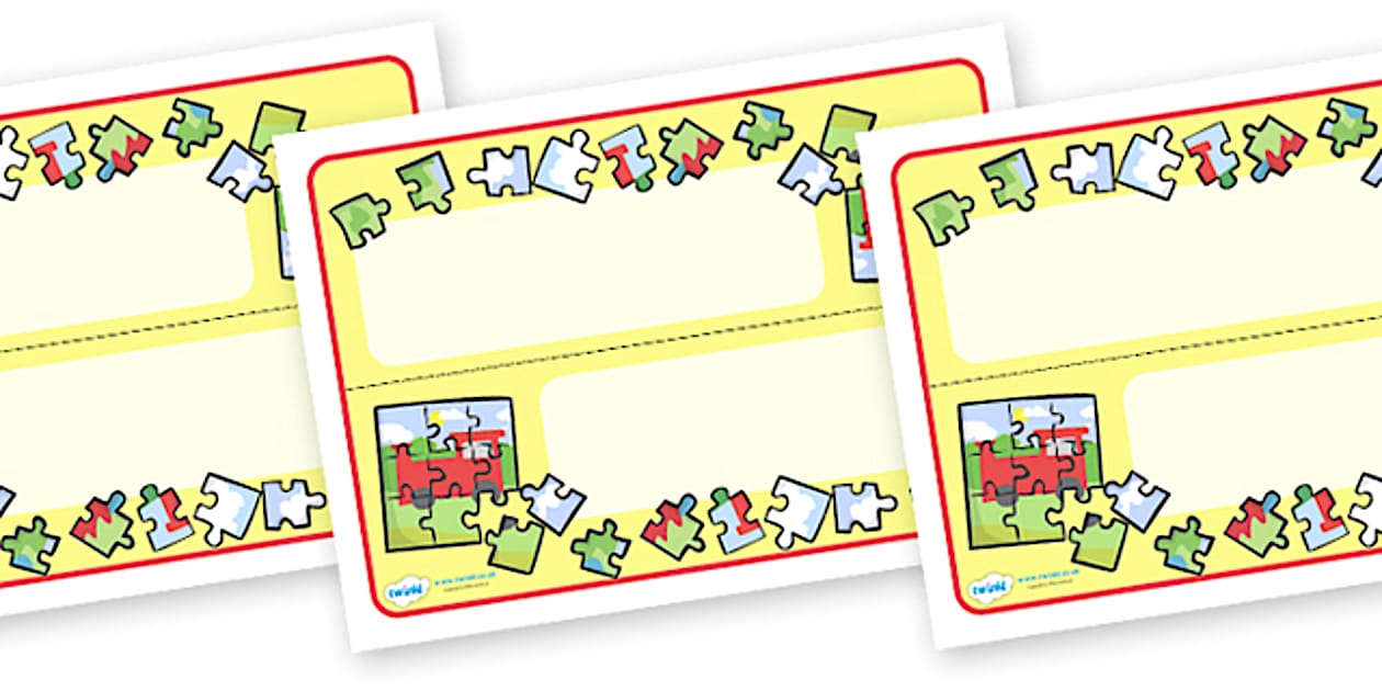 👉 Editable Puzzle Area Table Sign (Teacher-Made) - Twinkl