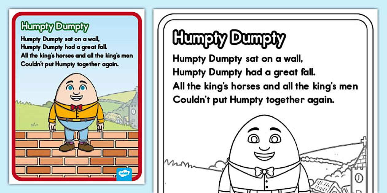 Humpty Dumpty Poster (teacher made) - Twinkl