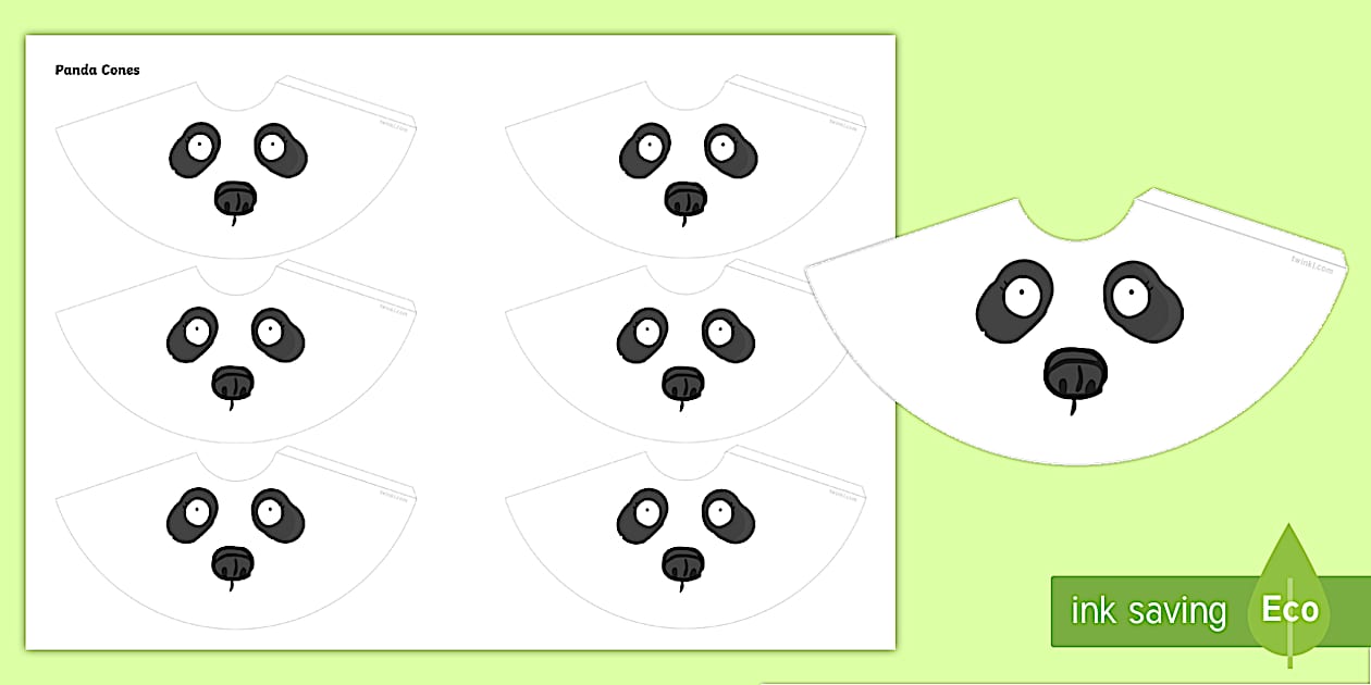 👉 Panda Cone People - Quiet Critter Cones (Teacher-Made)