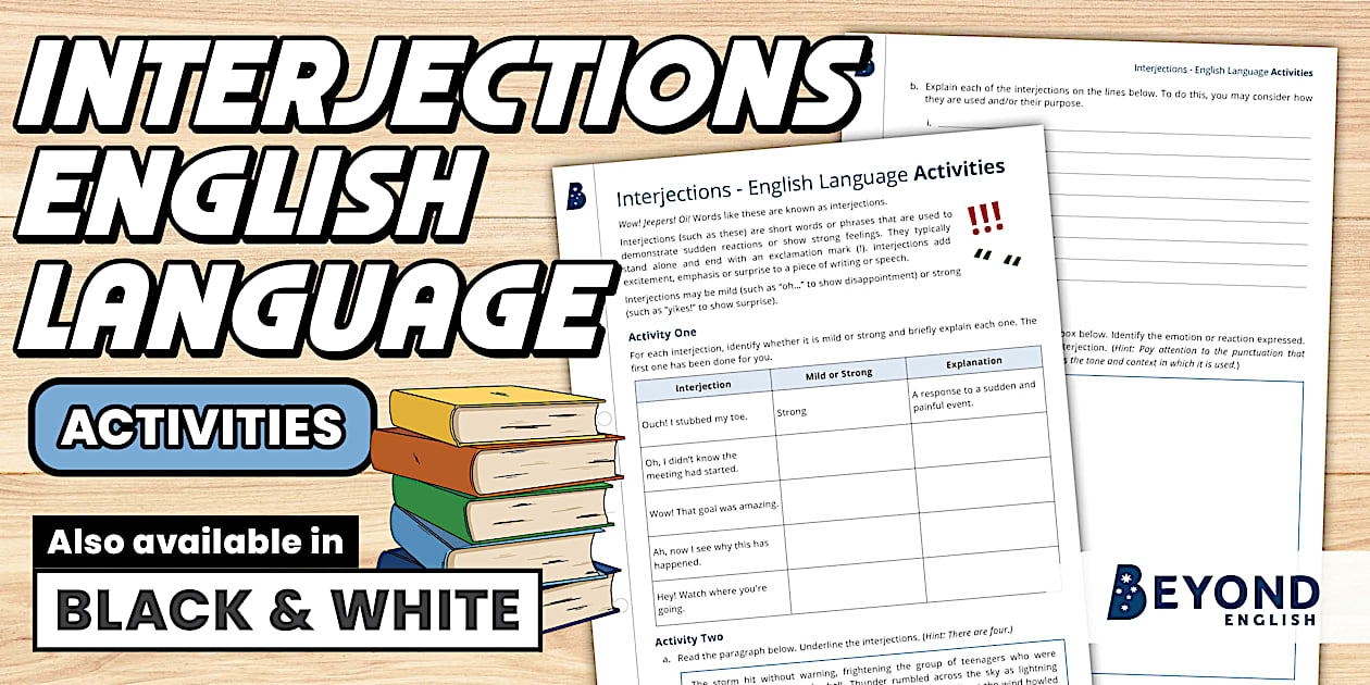 Interjections - English Language Activities