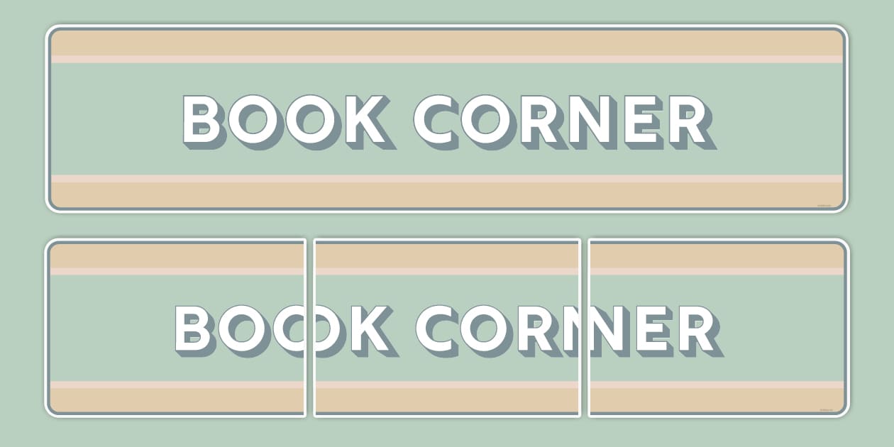 3D Effect Themed Book Corner Display Banner (teacher made)