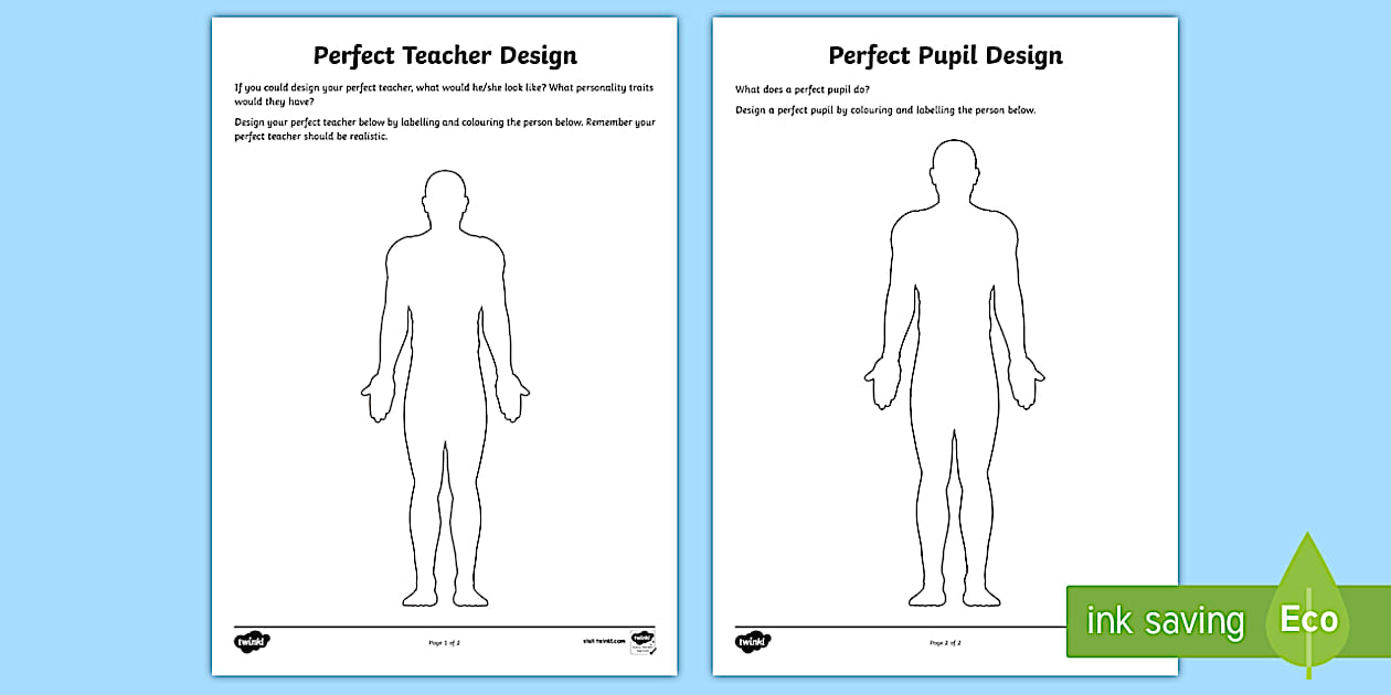 Perfect Pupil and Teacher Worksheet / Worksheets - Twinkl