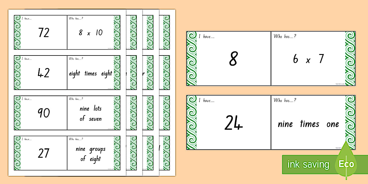 6, 7, 8 and 9 Times Tables Loop Cards (Teacher-Made)