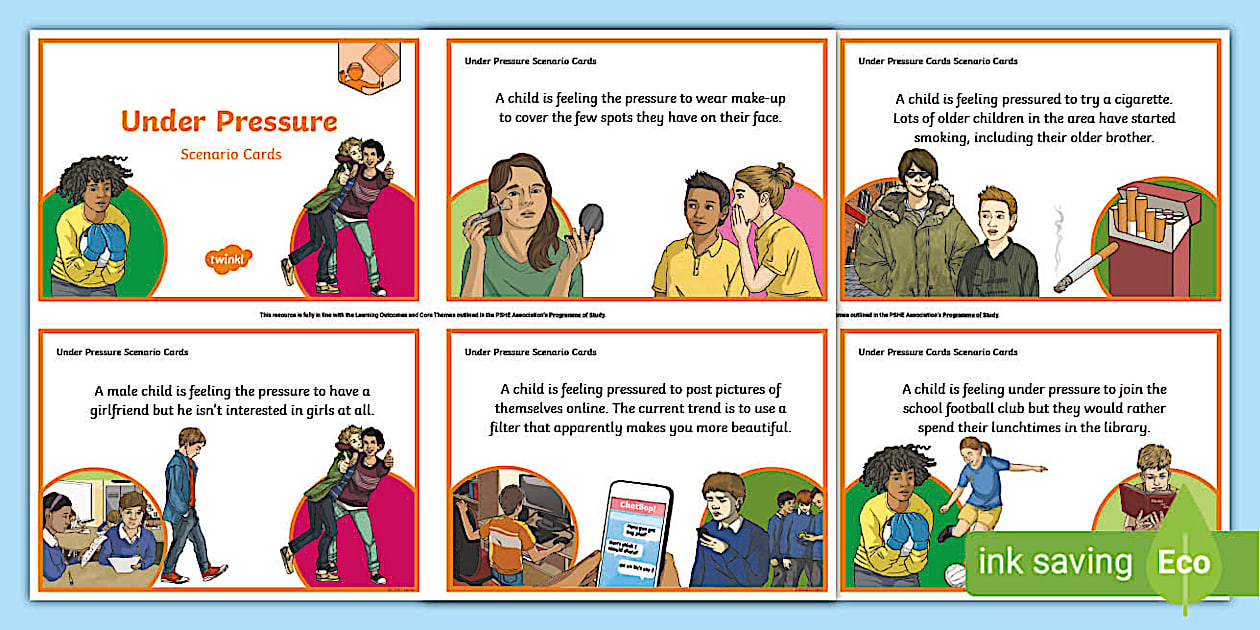 KS2 Peer Pressure Personal Safety Scenario Cards - Twinkl