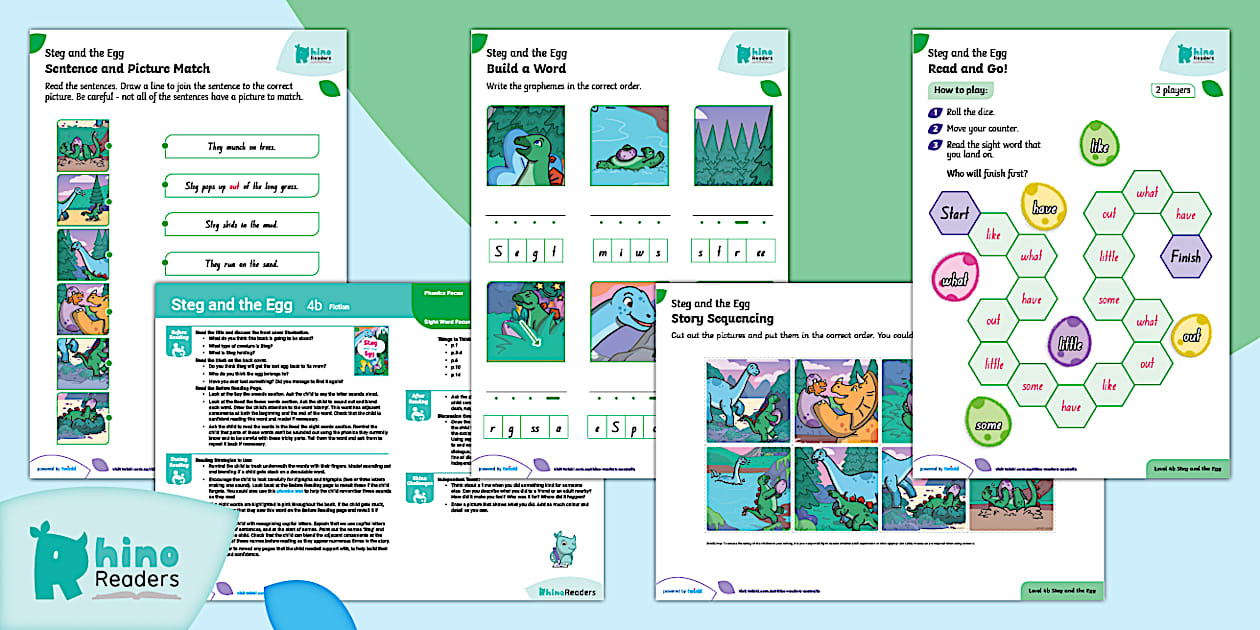 Level 4b Steg and the Egg Guided Reading Pack (teacher made)