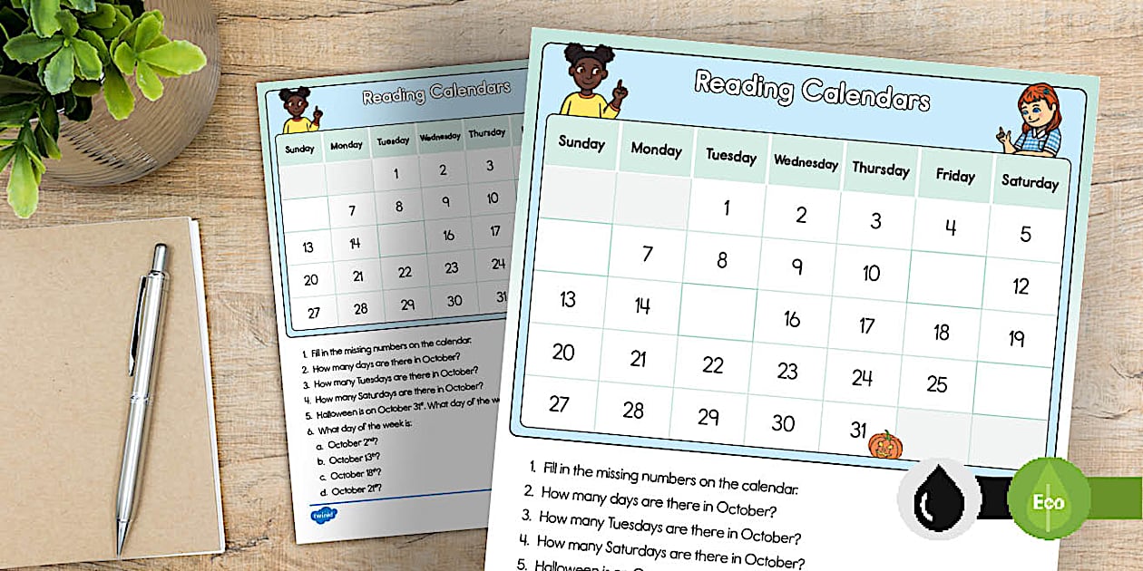 Reading Calendars Activity (teacher made) - Twinkl