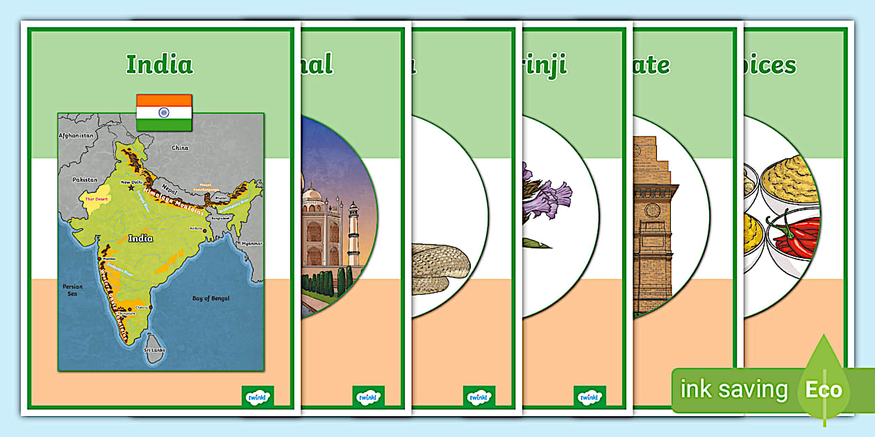 India Poster | Geography Display (Teacher-Made) - Twinkl