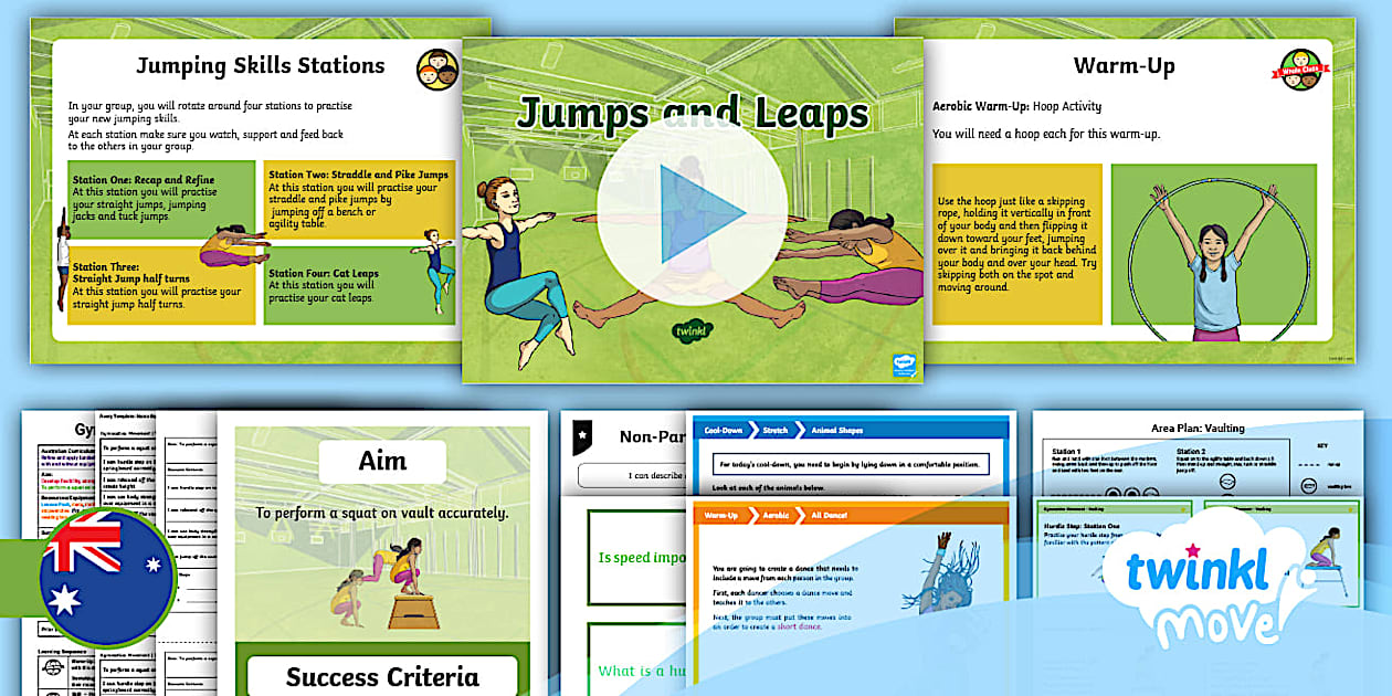 Move PE Year 3 Gymnastics: Movement Lesson 3: Vaulting Lesson Pack