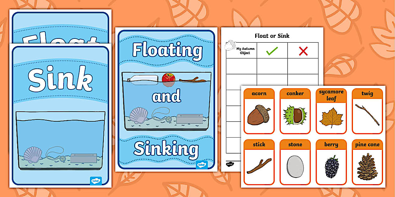 Autumn Floating and Sinking Investigation Pack - Twinkl