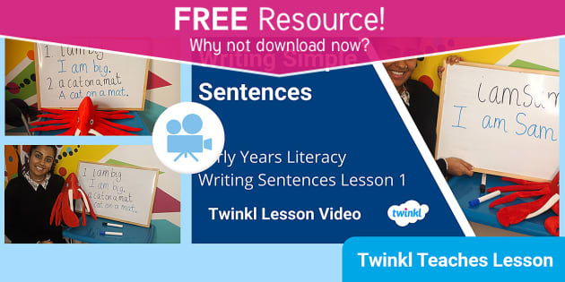 FREE! - Writing Sentences Video Lesson 1 | EYFS Remote Learning