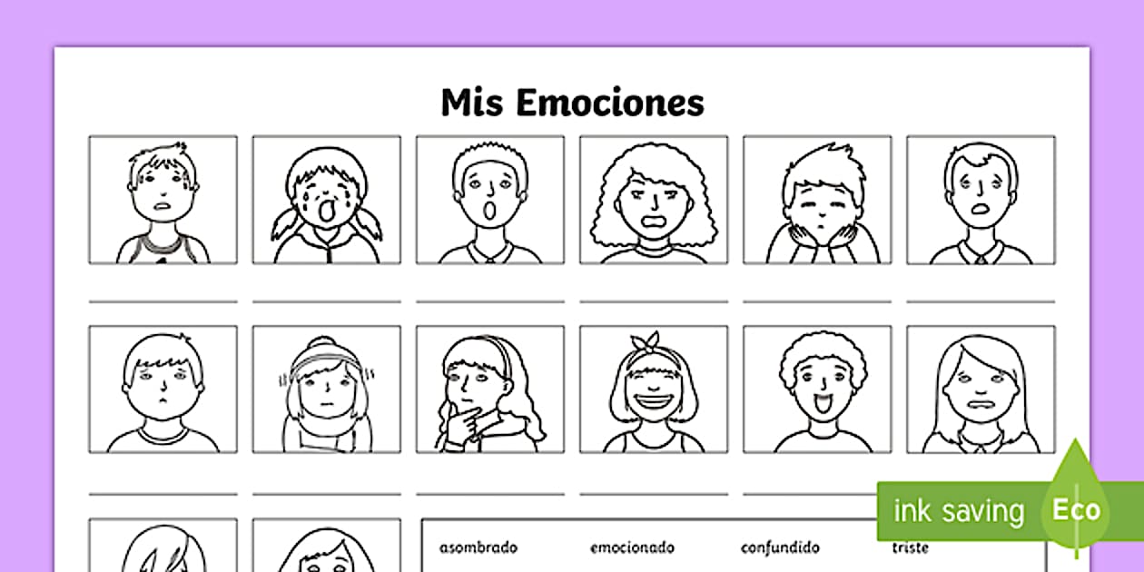 My Emotions Worksheet / Worksheet - Spanish
