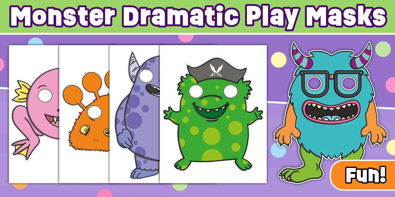 Monster Dramatic Play Masks