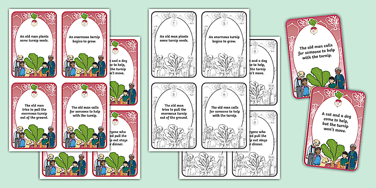 The Enormous Turnip Freeze Frame Drama Flashcards - Twinkl