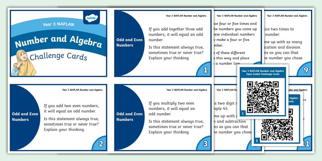Year 3 NAPLAN Number and Algebra Open Ended Challenge Cards