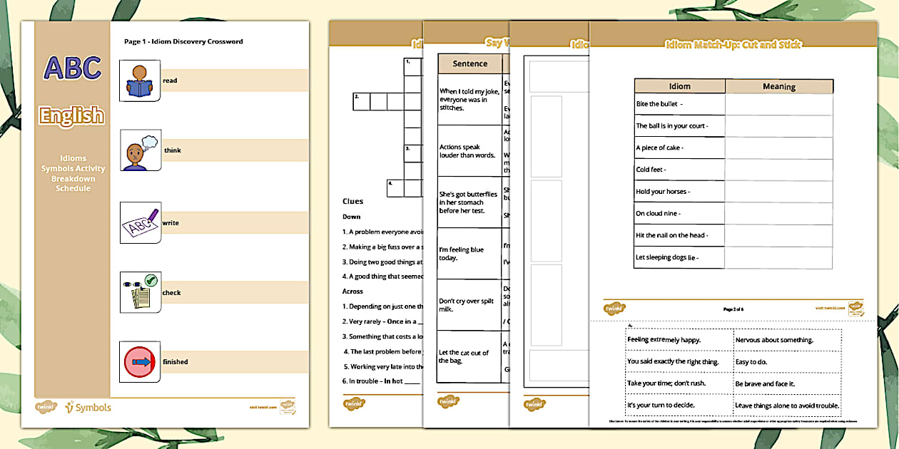 SEND Older Learners Idioms Activity Pack