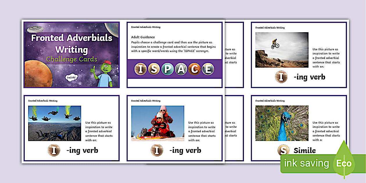 What Is a Fronted Adverbial? Writing Challenge Cards