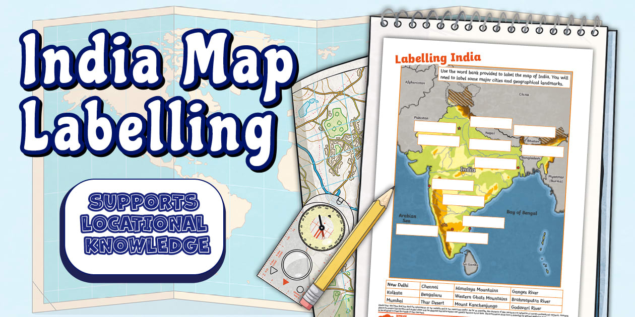 India Map Labelling Activity