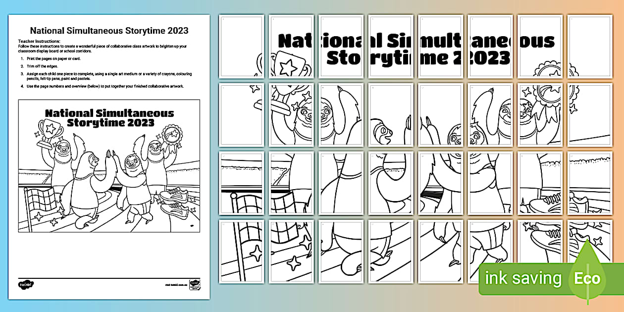 National Simultaneous Storytime 2023 Collaborative Colouring