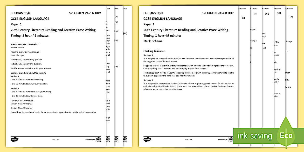 Eduqas Language Paper 1: Extracts & Questions - The 39 Steps
