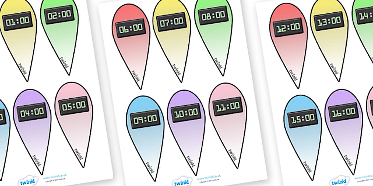 Editable Digital Clock Time Fan O'clock - Twinkl