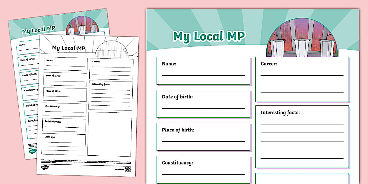 My Local MP Fact File Template