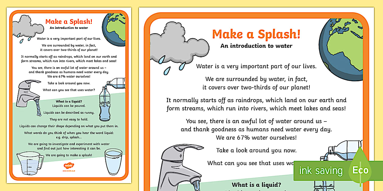 Make a Splash! A4 Display Poster (teacher made) - Twinkl