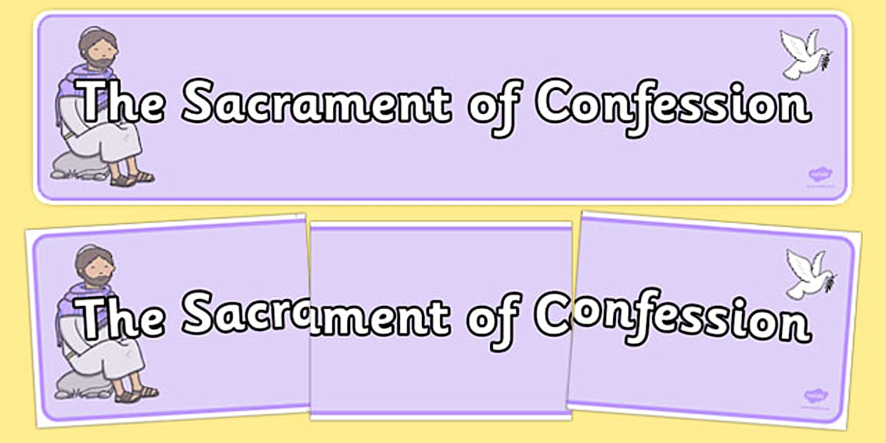Sacrament of Confession Display Banner (teacher made)