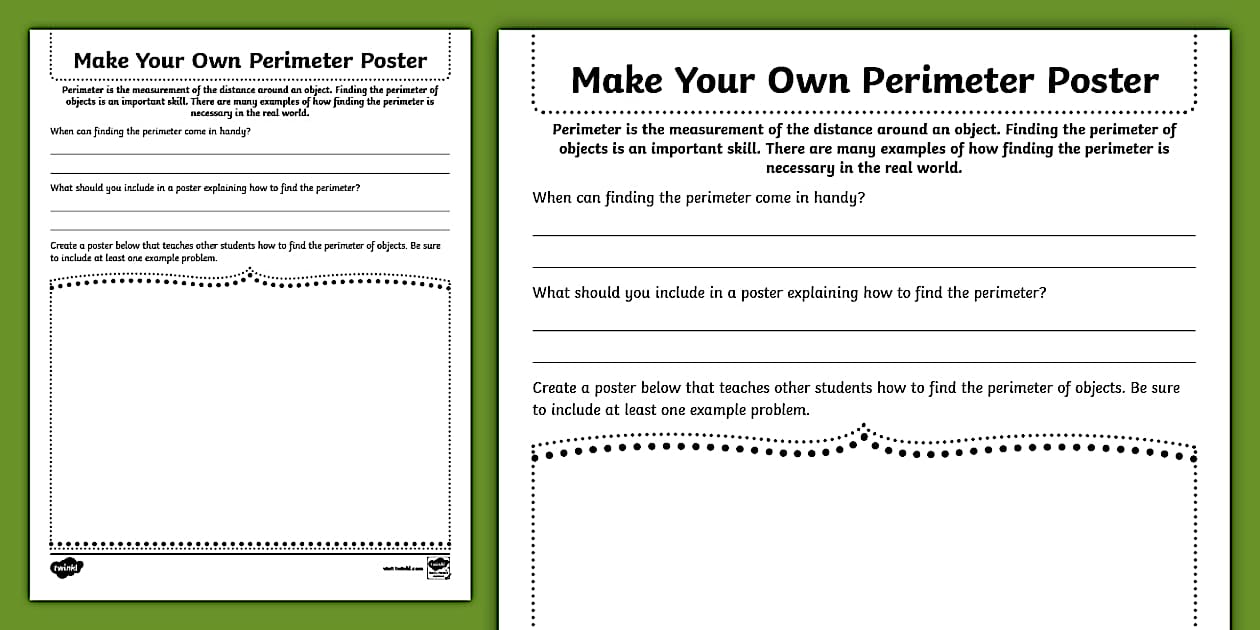 Third Grade Make Your Own Perimeter Poster (teacher made)