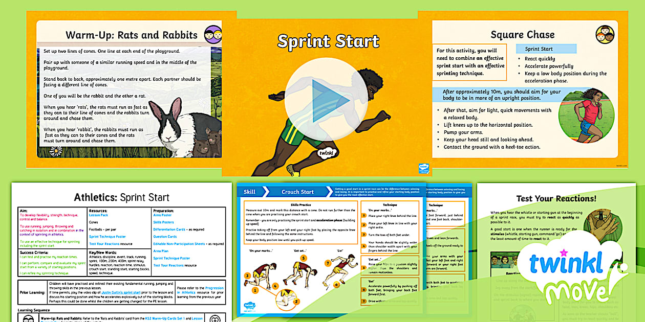 Sprint Start Lesson Plan - Year 5 - Twinkl PE Planning
