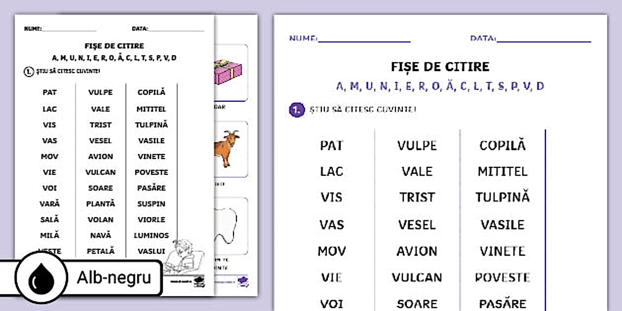 Fișă de citire sunetul și litera D - Twinkl